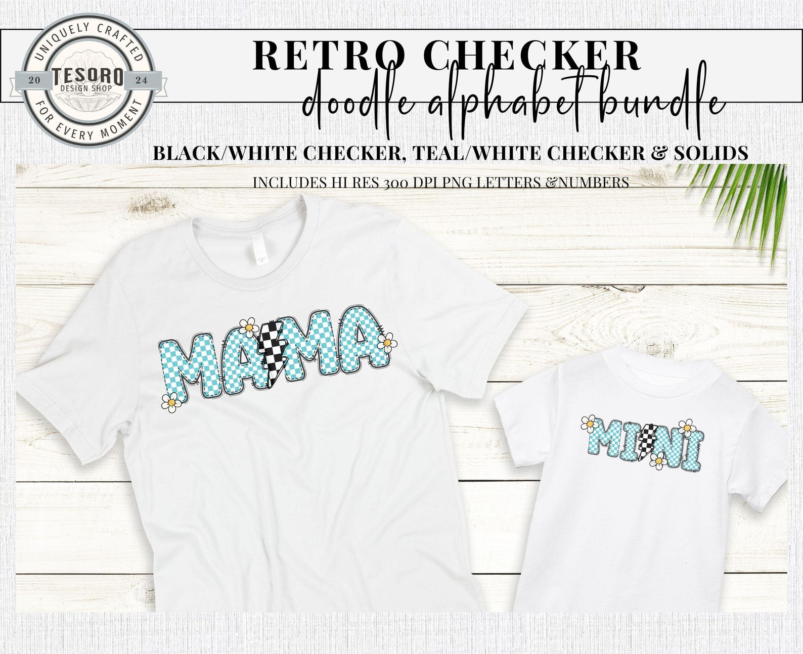Checker Alphabet Bundle Doodle PNG | Blue Checker Retro Letters School ...