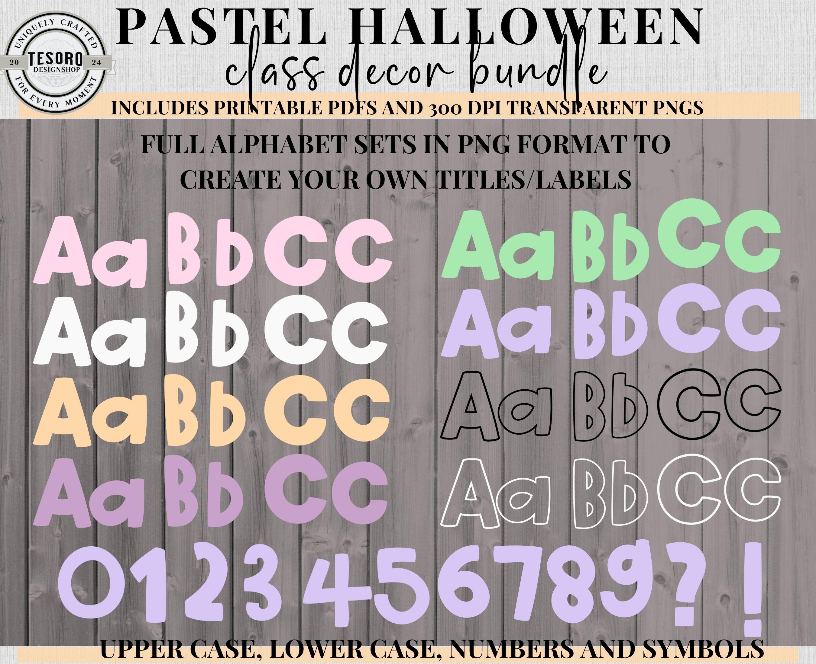 Pastel Halloween Bulletin Board Bundle | Printable Classroom Decor With ...
