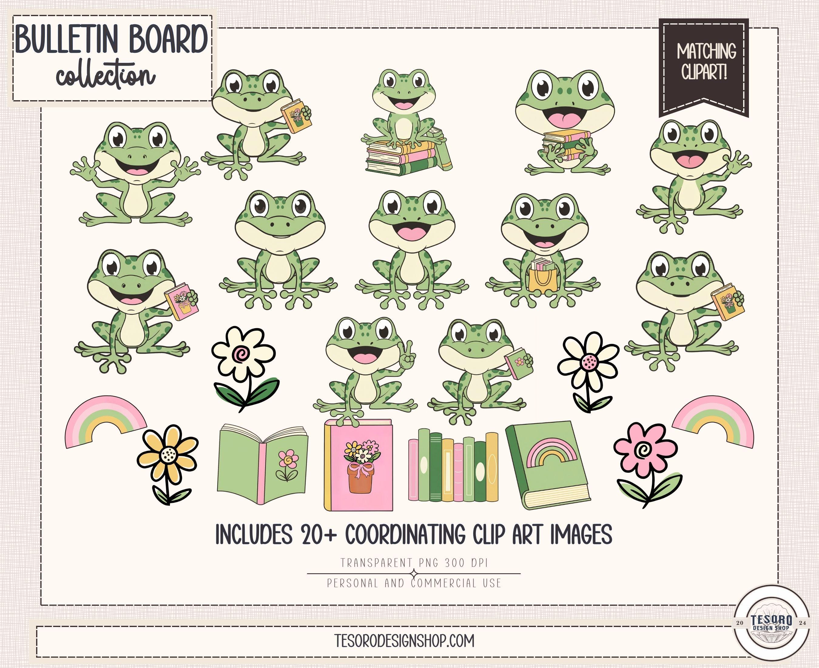 Spring Classroom Bulletin Board |hop Into Spring Frogs Class Decor ...