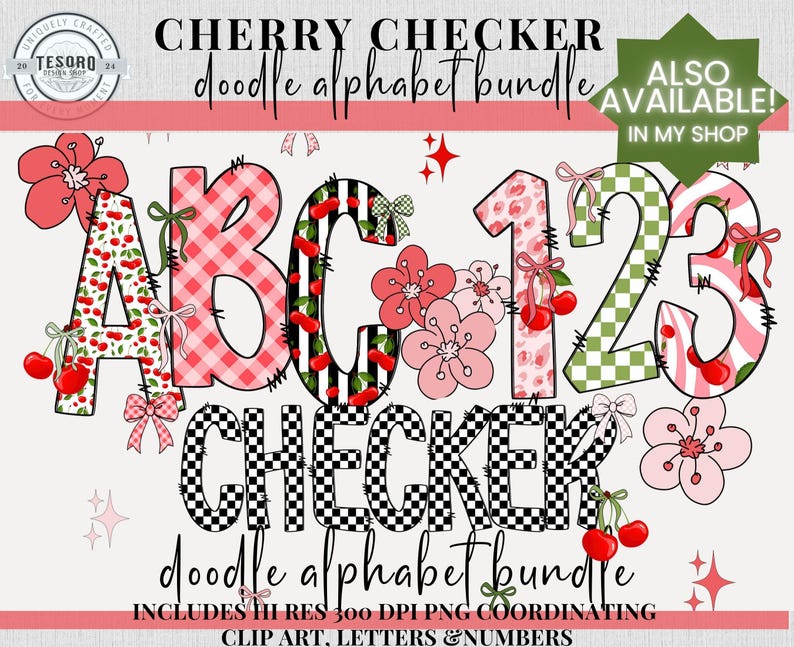 Cherry Classroom Decor Printable |bright Bulletin Board Letters Clip ...
