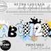 Checker Alphabet Bundle Doodle PNG | Blue Checker Retro Letters School ...
