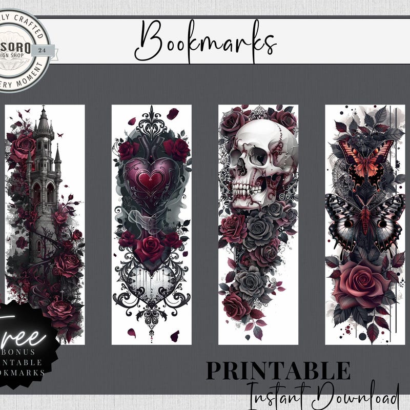 Gothic Custom Bookmark - Etsy UK