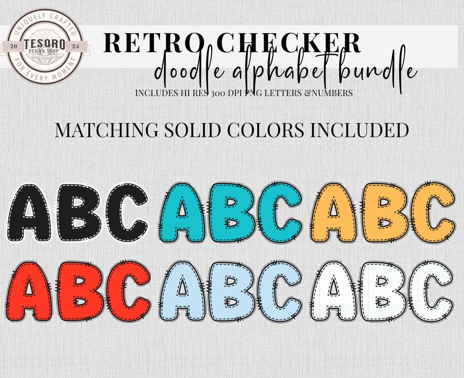 Disco Checker Cherry Retro Doodle Alphabet PNG Font |letter and Clipart ...