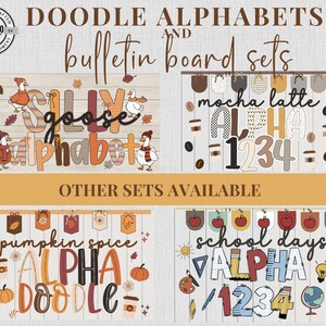 Checker Doodle Alphabet Bundle |pastel Checker & Daisy Letters |retro ...