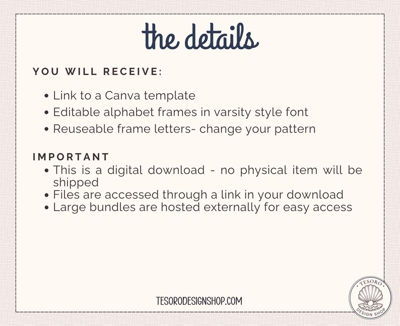 Canva Alphabet Varsity Frames Template |editable College Doodle Letters ...