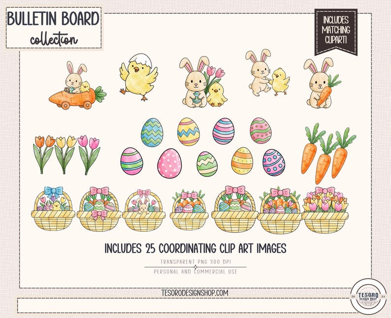 Spring Classroom Bulletin Board | Hopping Bunny Chick Easter Theme ...