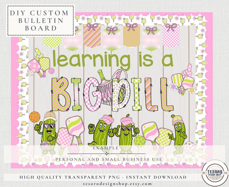 Custom Pickleball Bulletin Board DIY Classroom Alphabet Set |pickleball ...