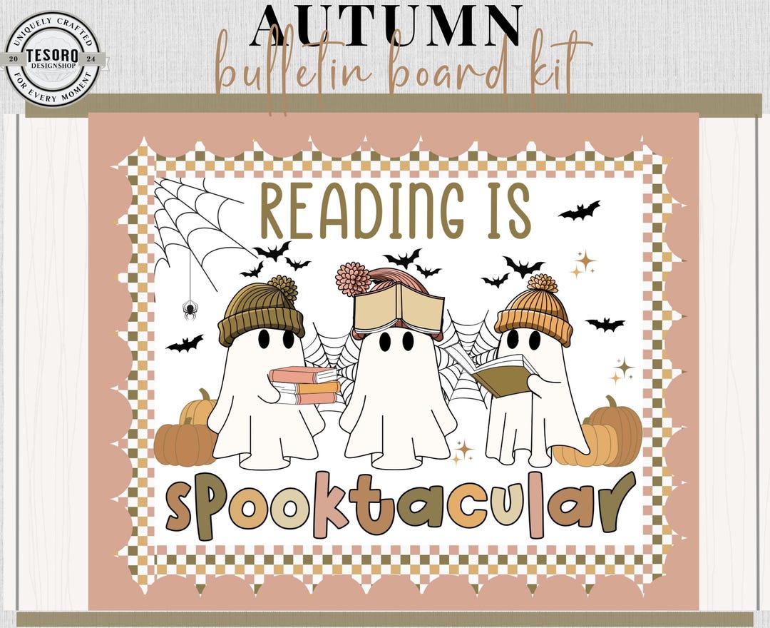 Autumn Bulletin Board Kit |reading Classroom Decor |ghosts & Pumpkins ...