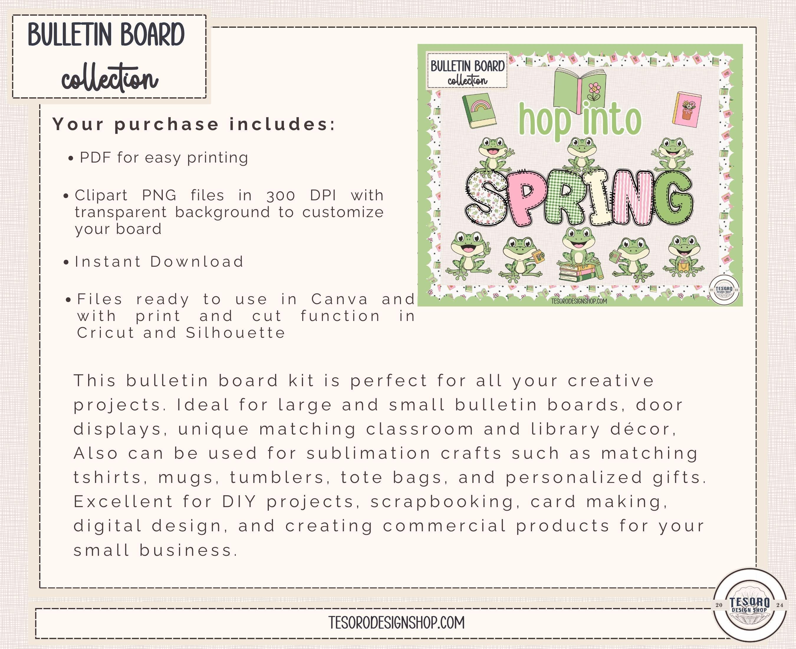 Spring Classroom Bulletin Board |hop Into Spring Frogs Class Decor ...