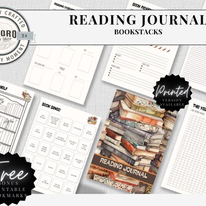 2025 Reading Journal Bookstacks Book Review | Bookshelf Tracker | Gift ...