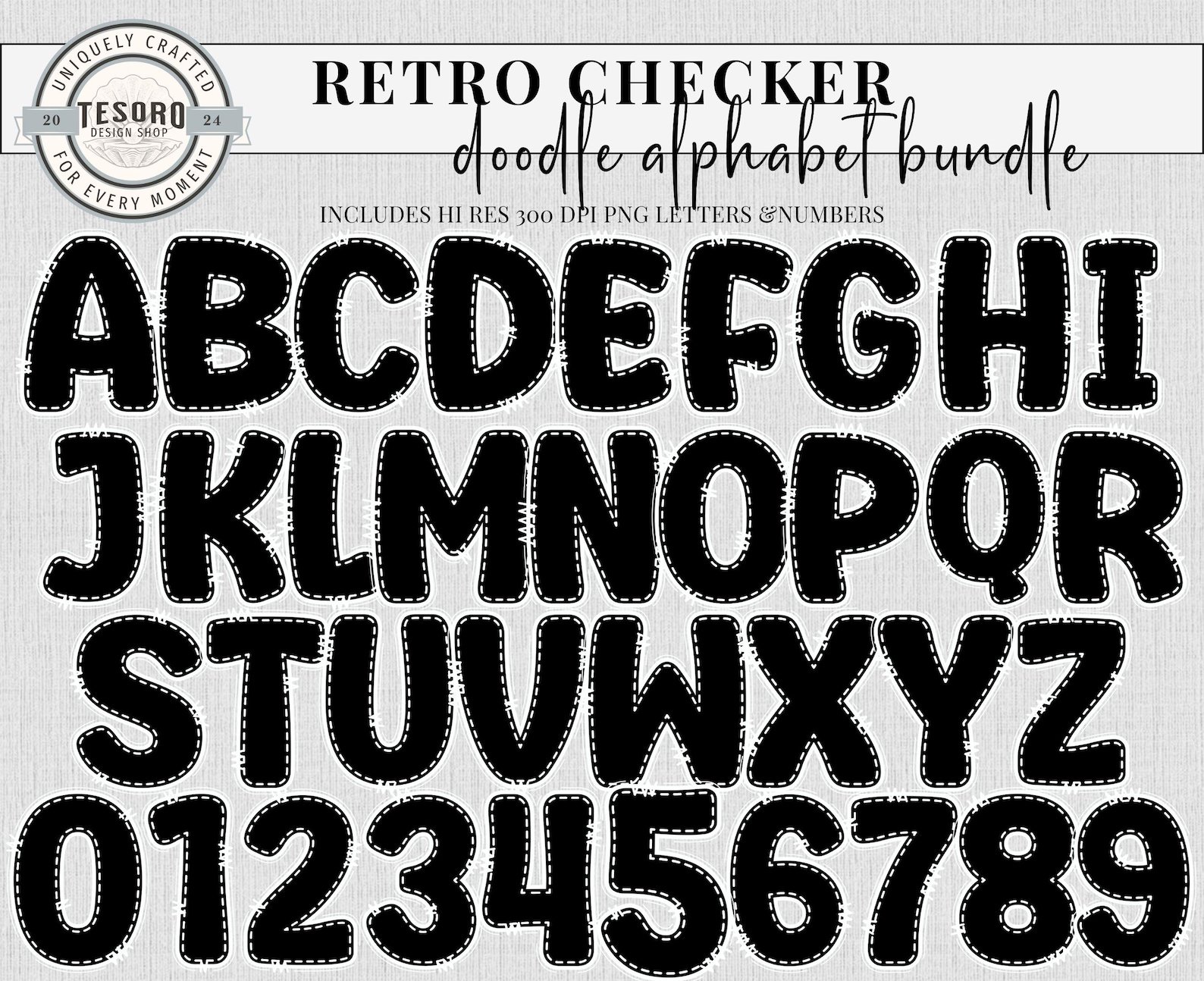 Alphabet Bundle Doodle PNG | Pink Checker Retro Letters School Teacher ...