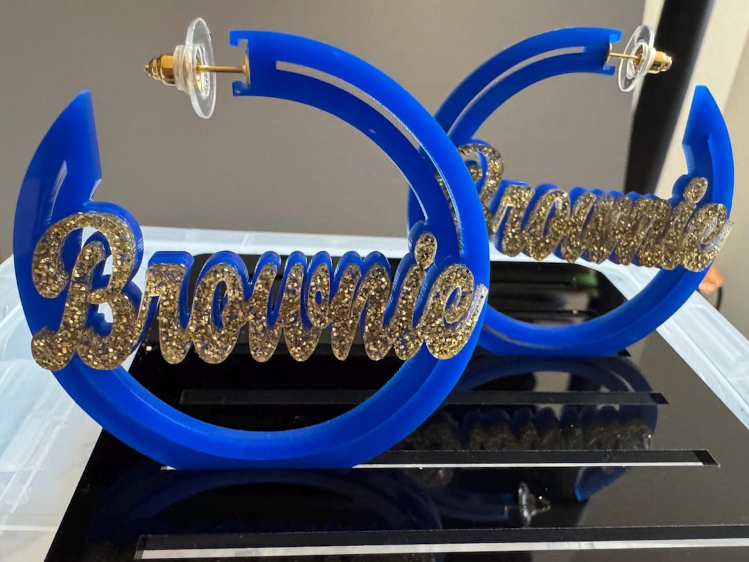 Acrylic Custom Hoop Earrings - Etsy