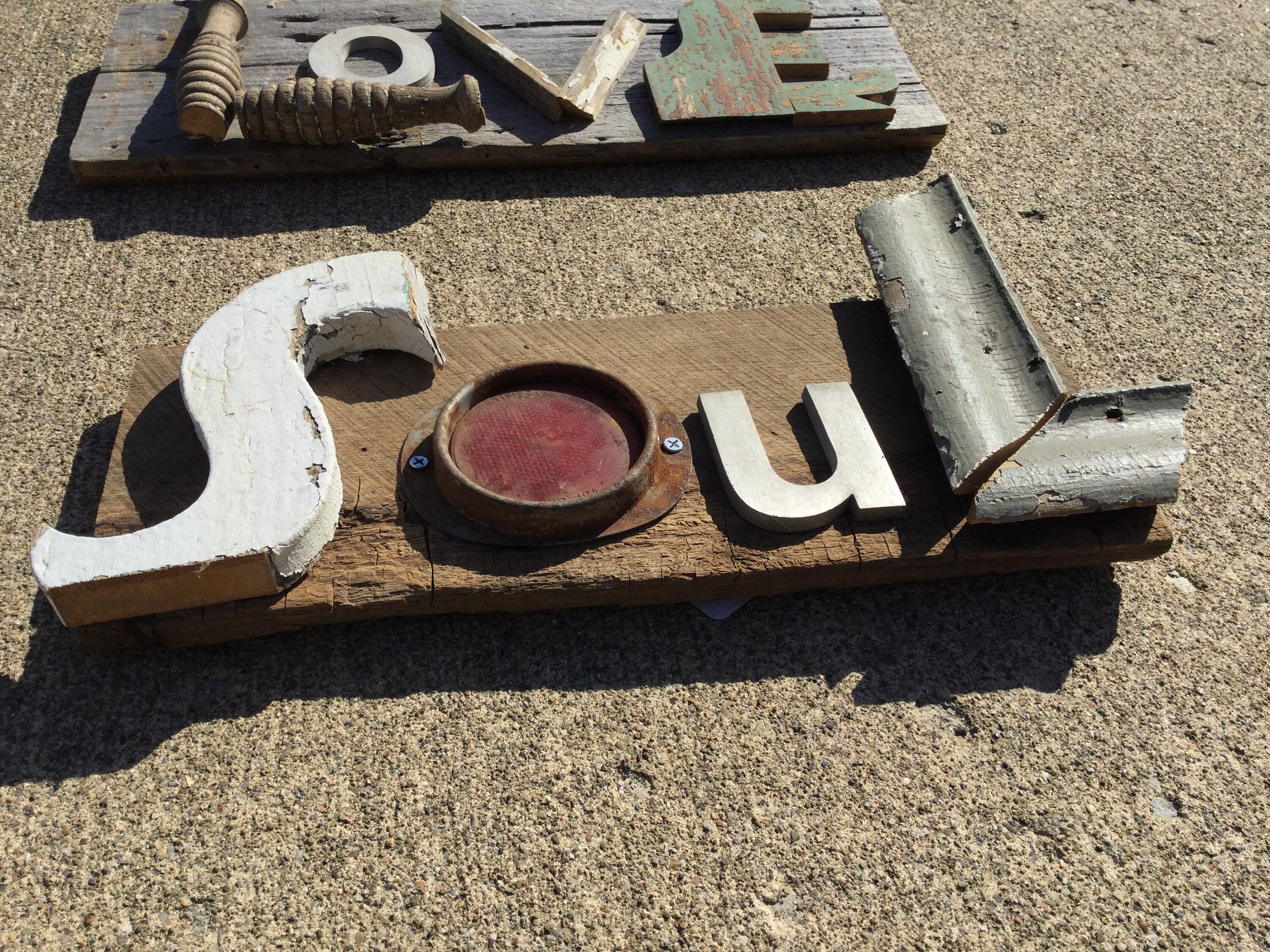 Architectural Salvage Sign, Wall Decor, Vintage Sign, Love, Joy, Soul ...