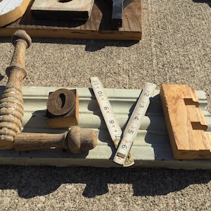 Architectural Salvage Sign, Wall Decor, Vintage Sign, Love, Joy, Soul ...