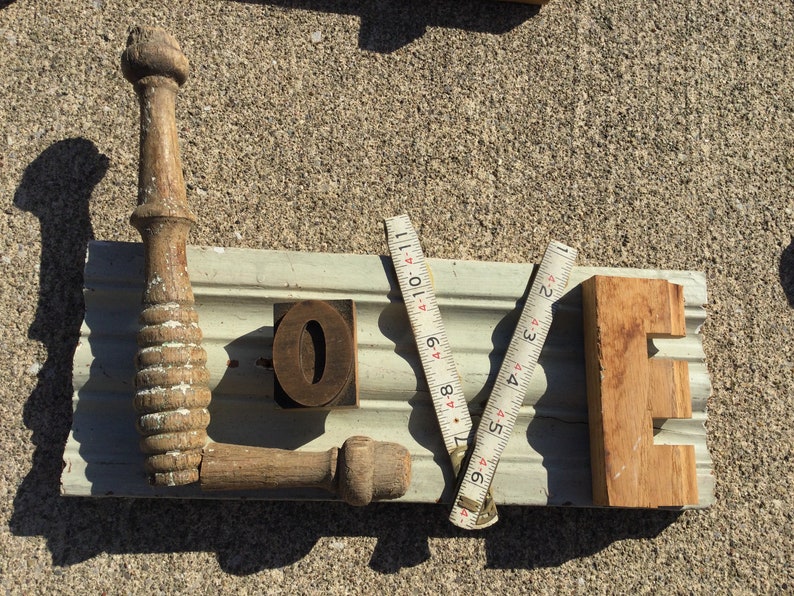 Architectural Salvage Sign, Wall Decor, Vintage Sign, Love, Joy, Soul ...