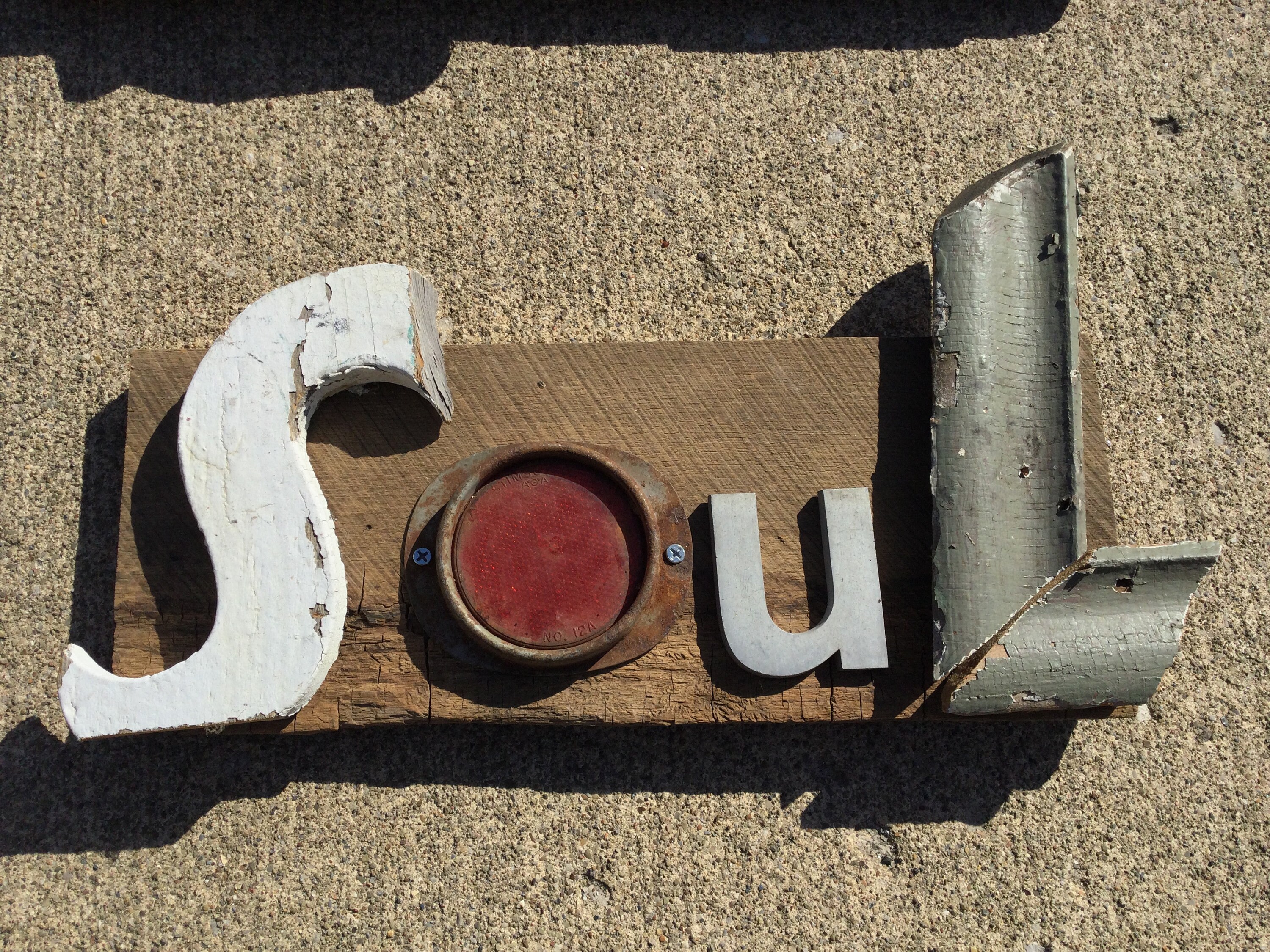 Architectural Salvage Sign, Wall Decor, Vintage Sign, Love, Joy, Soul ...
