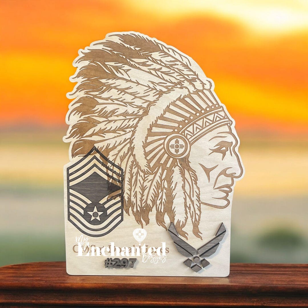 Air Force Chief (man) Headdress Plaque for Male Chief Retirement ...