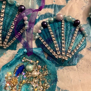 Mermaid’s Sea Treasure,shell Gift or Ornament. Real Seashell Adorned in ...