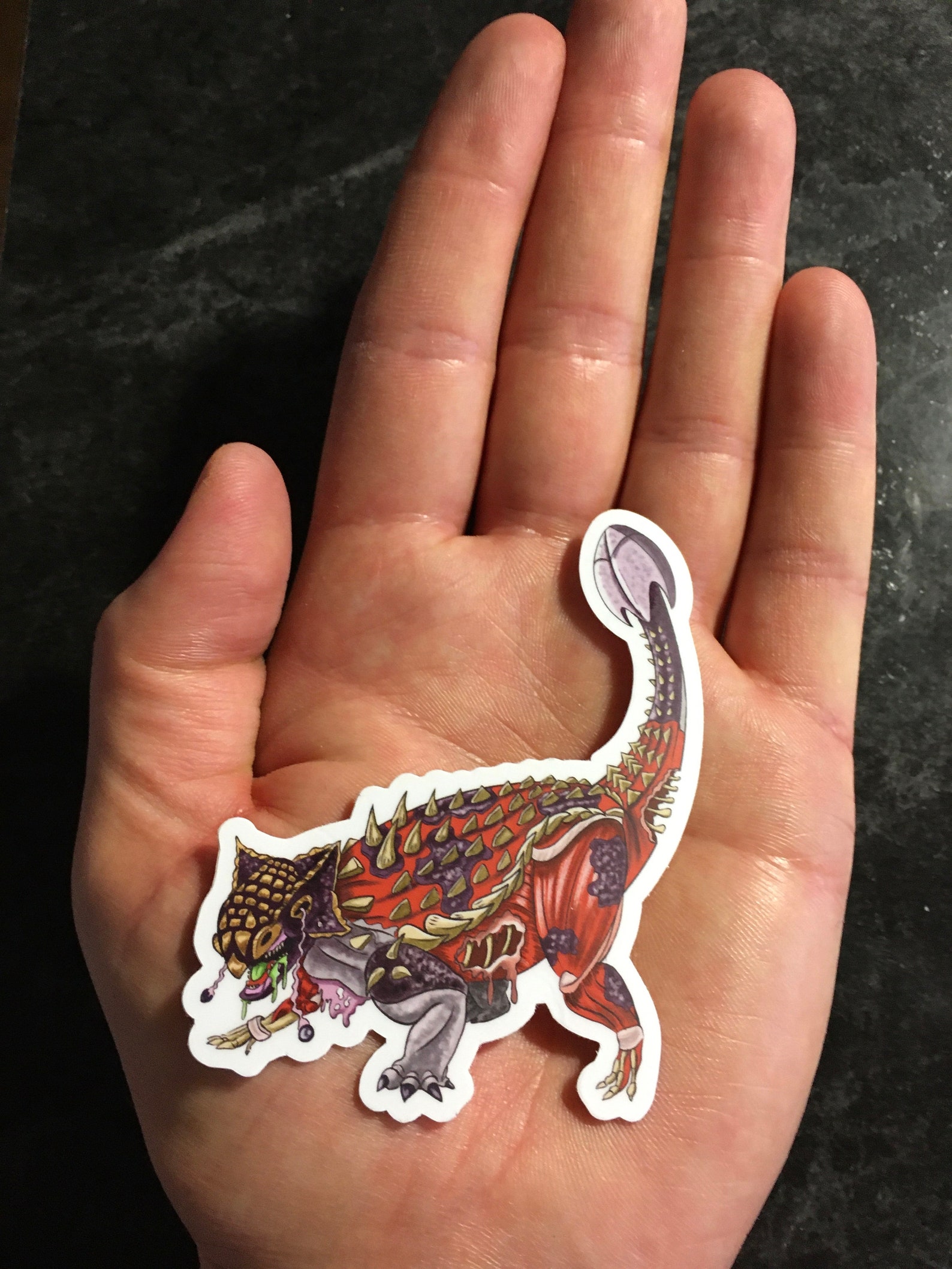 Zombie Ankylosaurus Dinosaur Sticker - Etsy