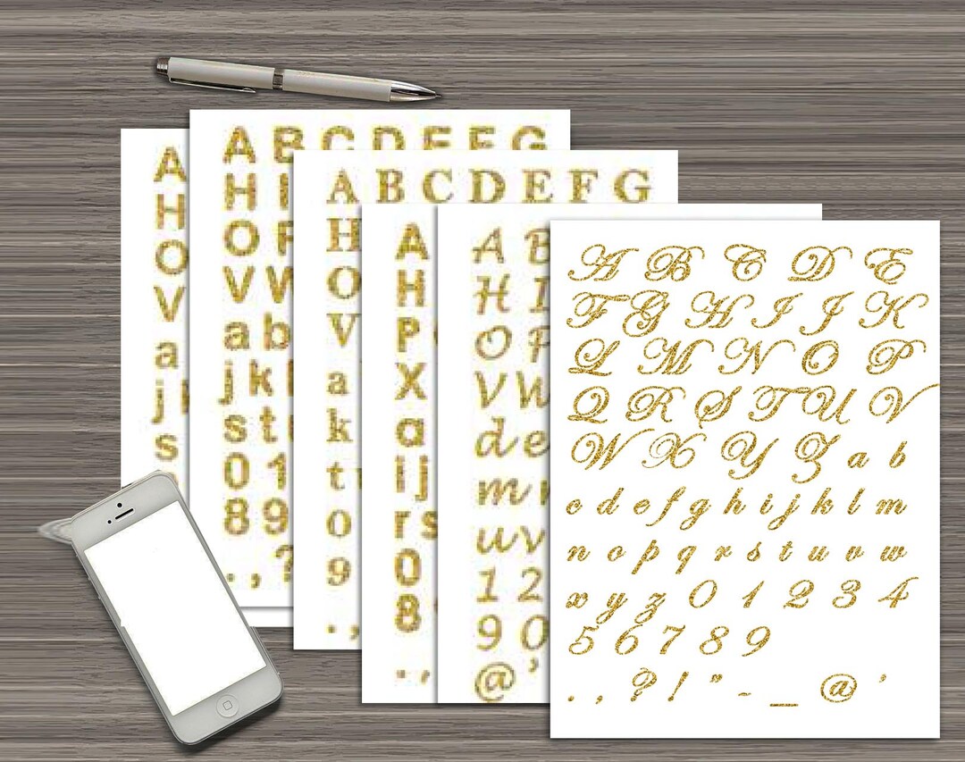 Gold Glitter Alphabet Clip Art Digital Download ,hi-res Clip Art ...