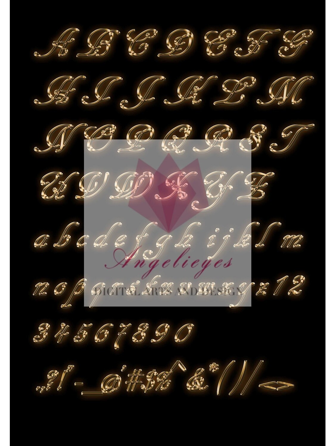 Gold Alphabet Clip Art Digital Download,hi-res Clip Art Letters ...