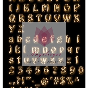 Gold Alphabet Clip Art Digital Download,hi-res Clip Art Letters ...