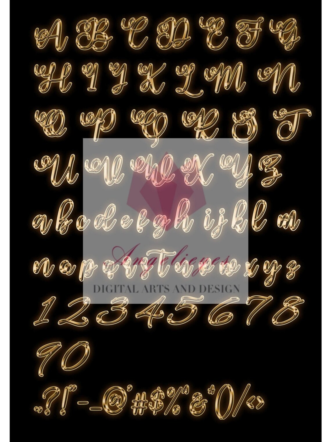 Gold Alphabet Clip Art Digital Download,hi-res Clip Art Letters ...