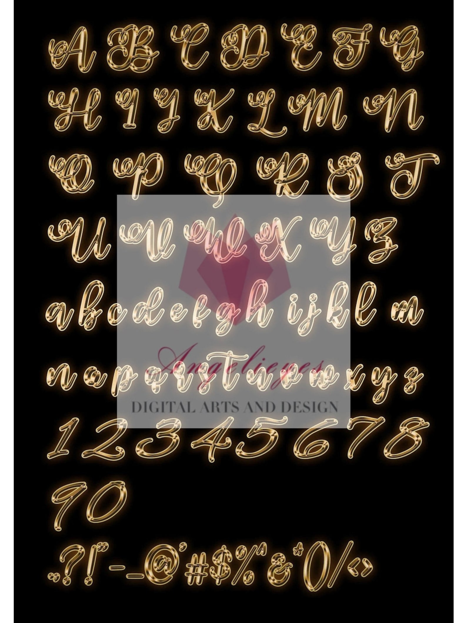 Gold Alphabet Clip Art Digital Download,hi-res Clip Art Letters ...