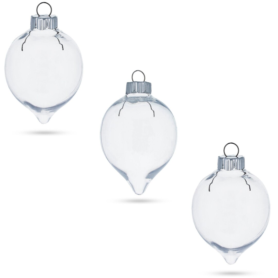 Set of 3 Clear Plastic Water Drop Christmas Ornaments 3.94 - Etsy