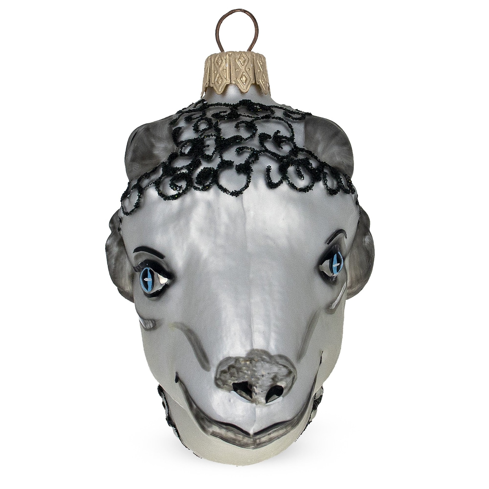 Ram Head Glass Christmas Ornament - Etsy