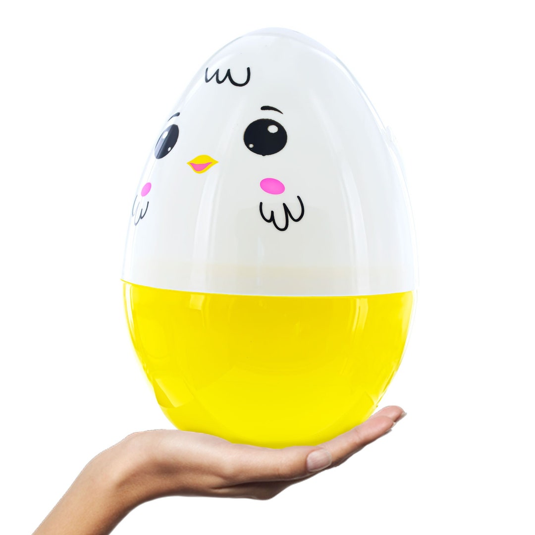 Large Chick Giant Jumbo Size White and Yellow Plastic Easter Egg 10 ...