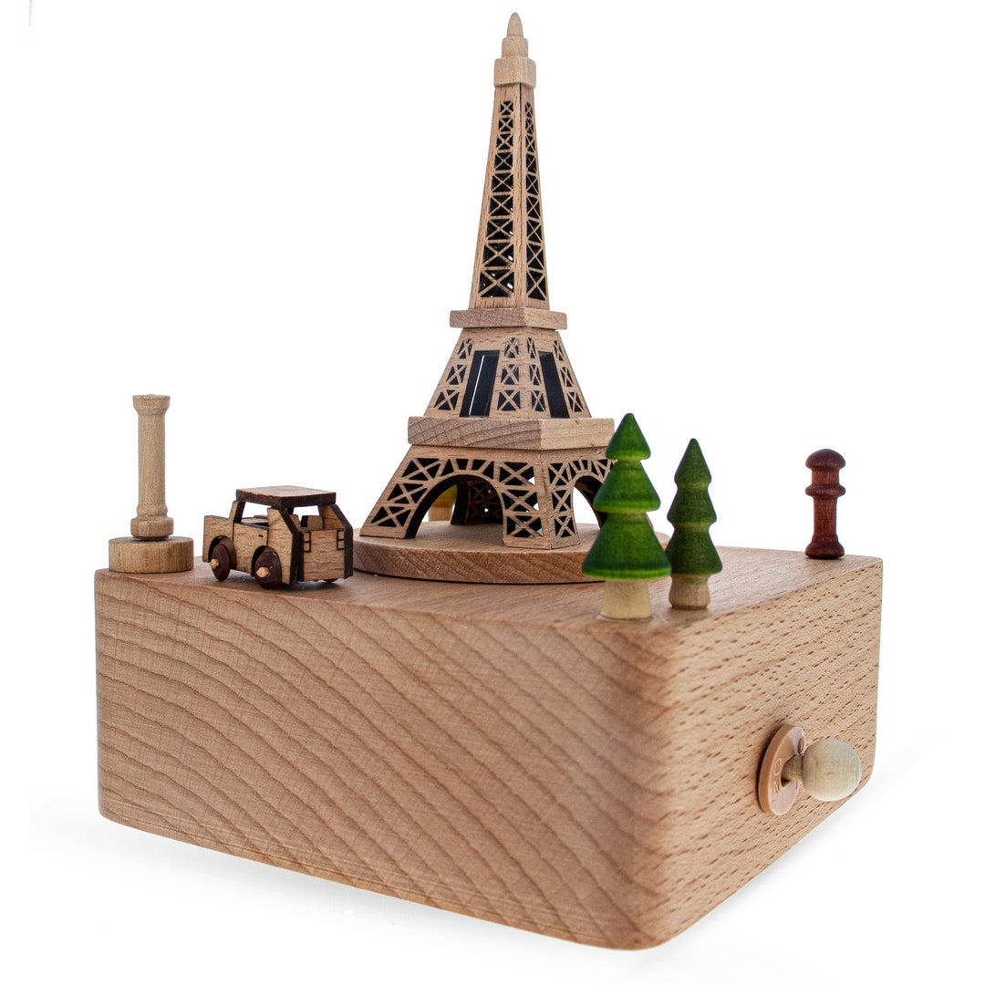 Wooden London Big Ben With Moving Magnetic Car Musical Figurine - Etsy