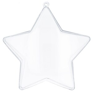 Set of 3 Clear Plastic Star Ornaments 4 Inches - Etsy