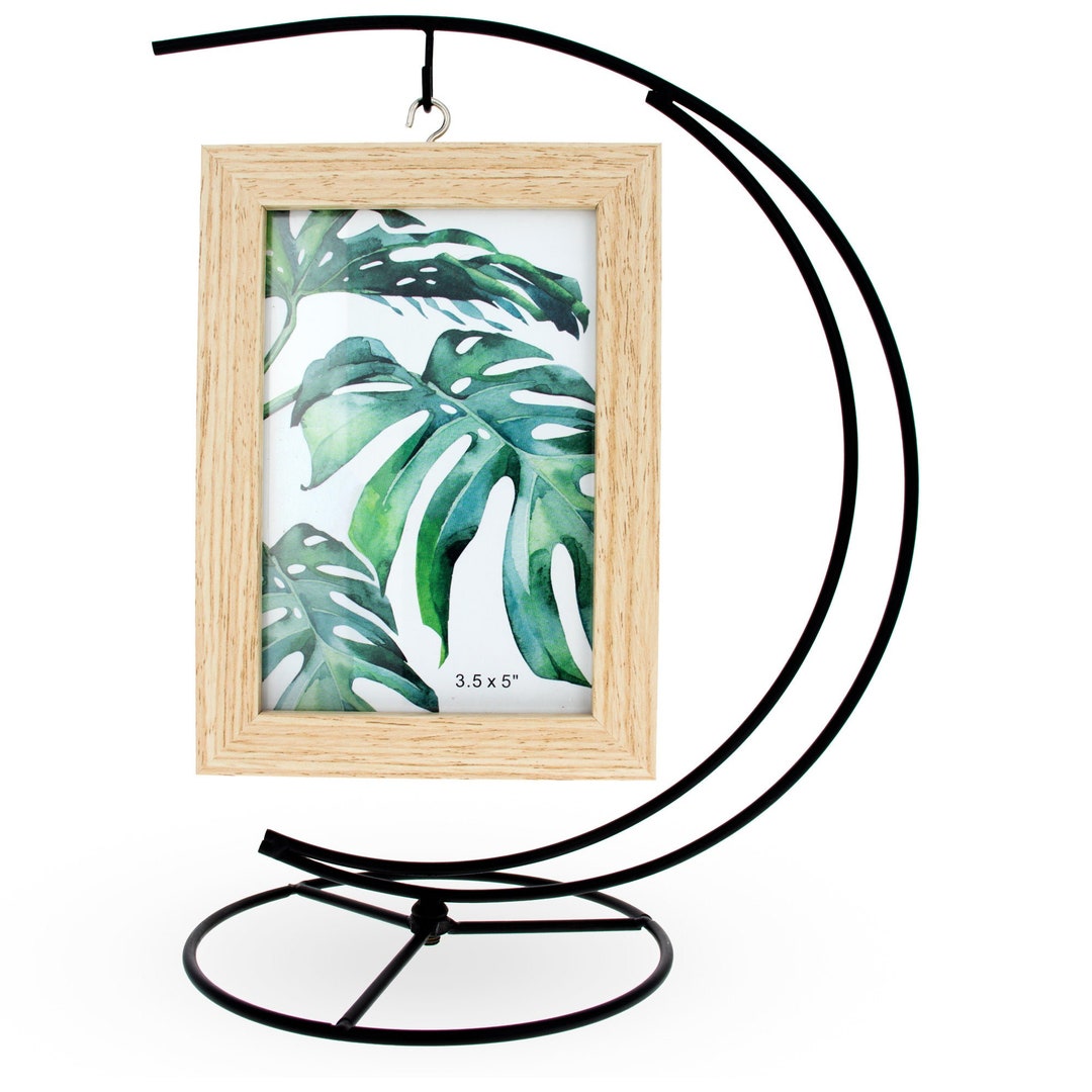 Elegant Moon-inspired Black Iron Photo Frame on a Stand 6-inch - Etsy