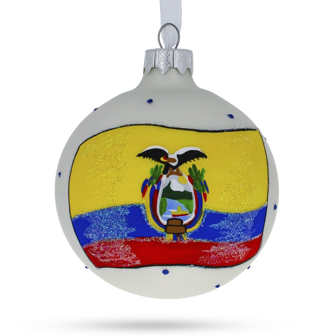 Flag of Ecuador Glass Ball Christmas Ornament - Etsy