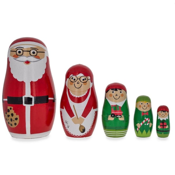 Santa Nesting Dolls - Etsy