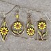 Hand Painted Black Eyed Susan Earrings Vineyard Jewelry - Etsy