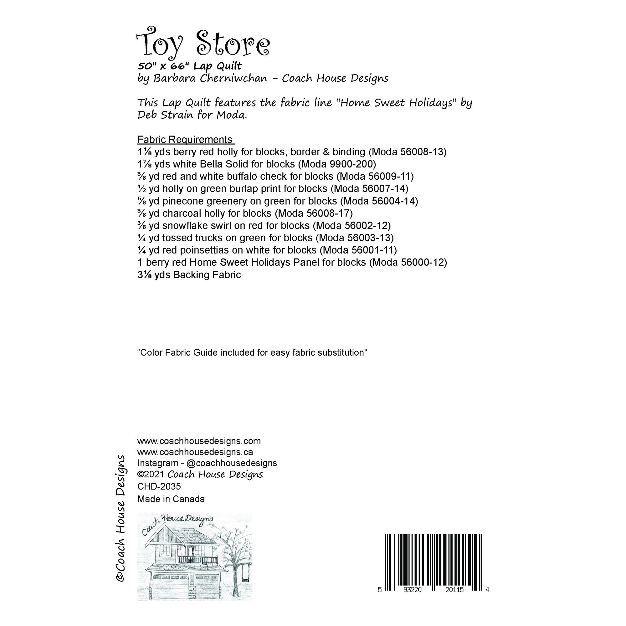 Toy Store Digital PDF Quilt Pattern by Coach House Designs ** CHRISTMAS ...