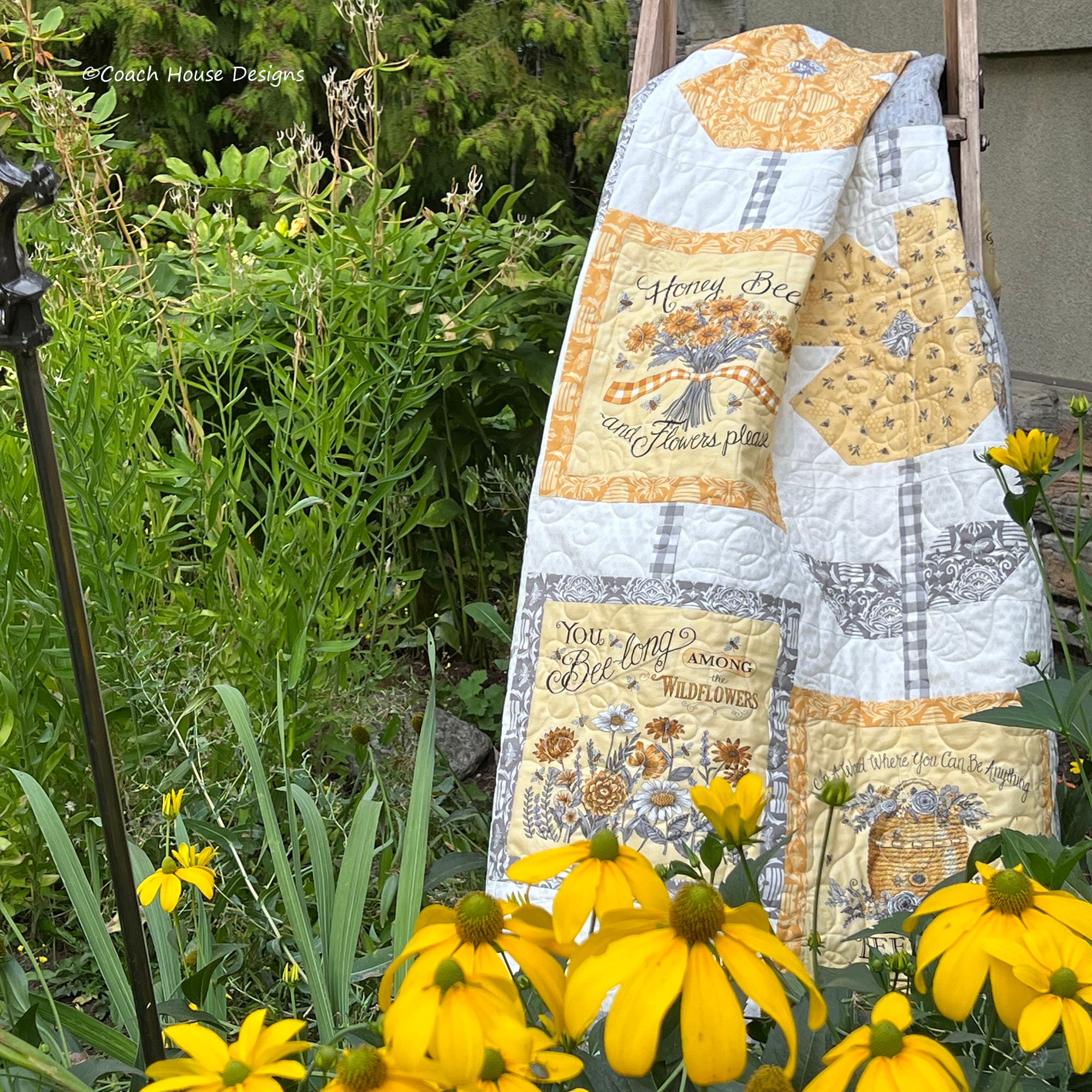 Bees in the Garden Digital PDF Quilt Pattern by Coach House Designs ...