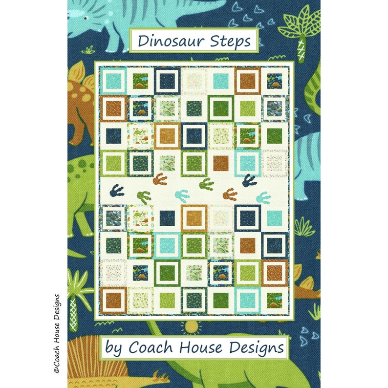 Dinosaur Steps PDF Quilt Pattern by Coach House Designs - Stacy Lest ...