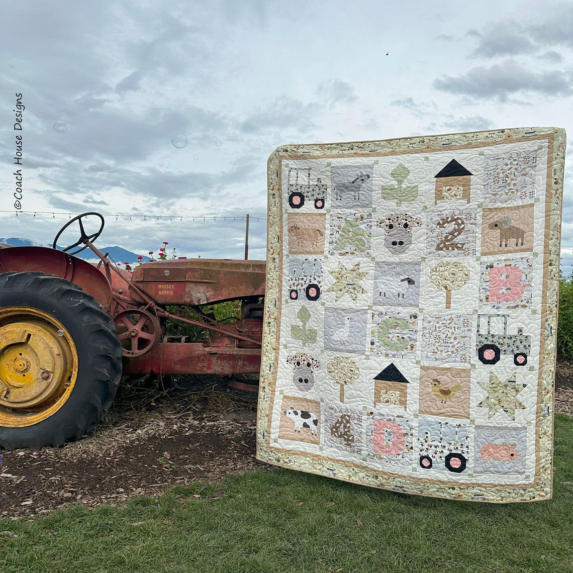 I Wanna Be a Farmer Quilt Pattern: Farm Animals Lap Quilt (digital PDF ...