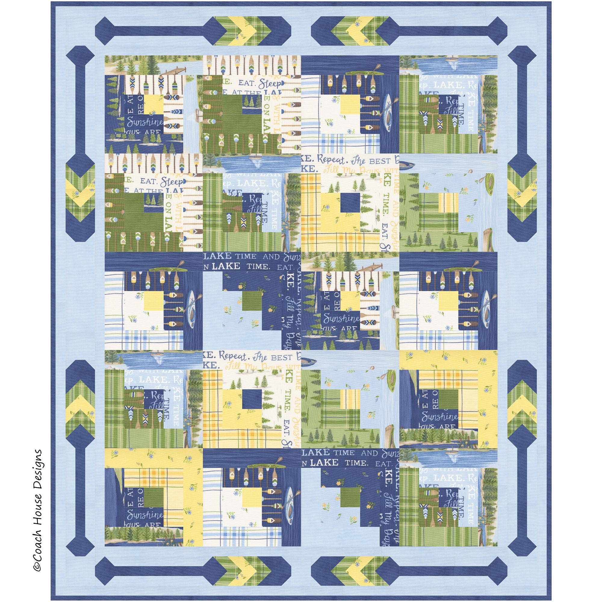 Lakeside Paddle Quilt Pattern: Deb Strain "on Lake Time" Fabric (PDF ...