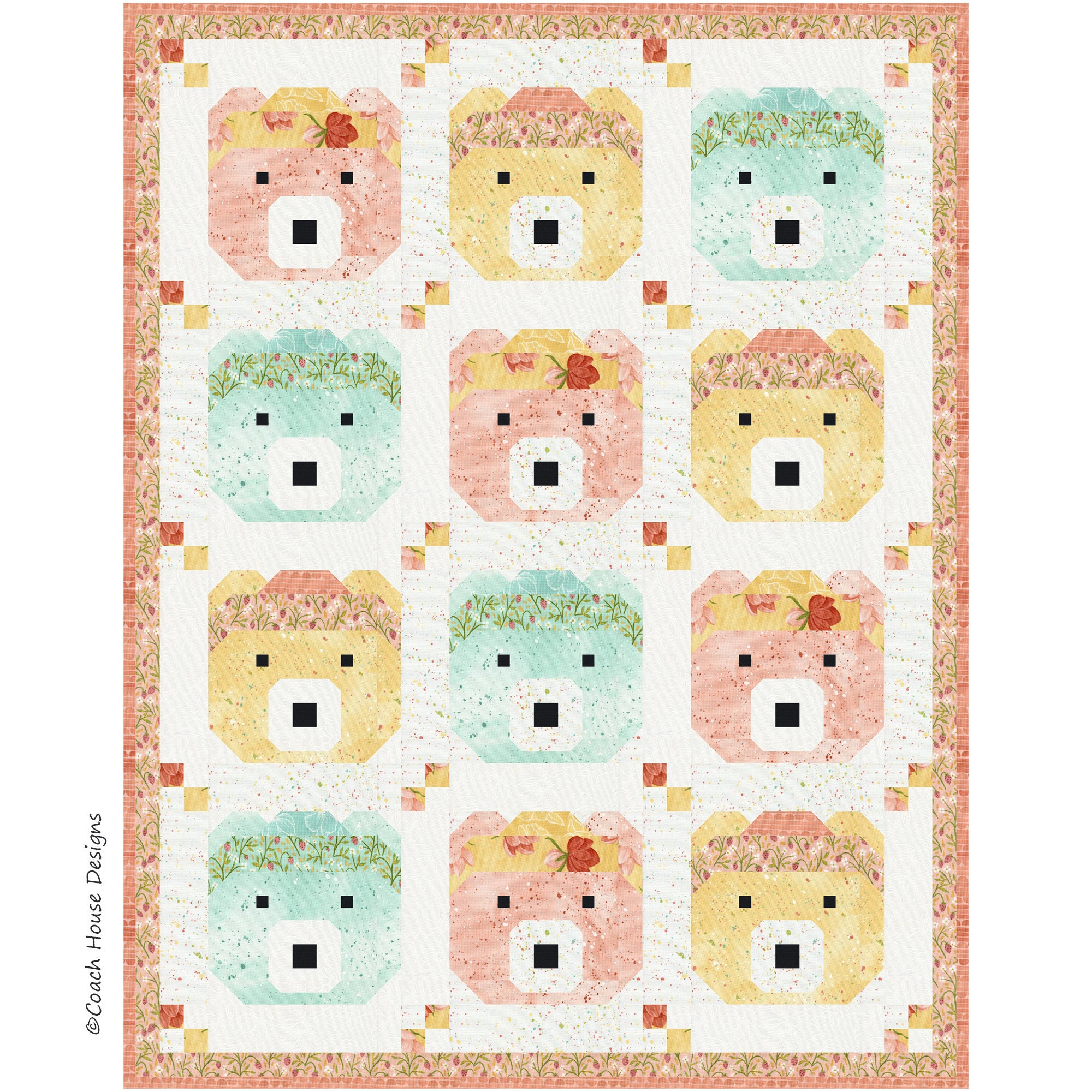Baby Bear Downloadable PDF Quilt Pattern by Coach House Designs - Etsy