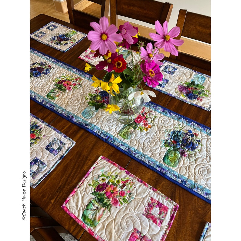 Flowers for Your Table Downloadable PDF Quilt Pattern by Coach House ...