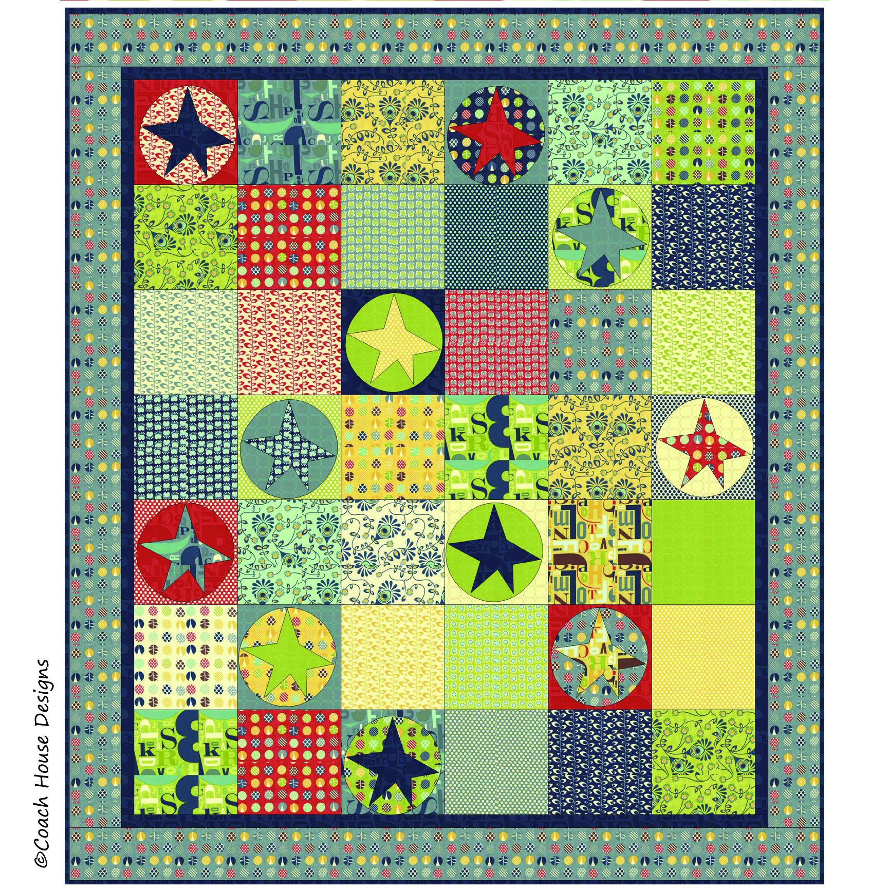 Clubhouse Digital PDF Quilt Pattern by Coach House Designs - Etsy