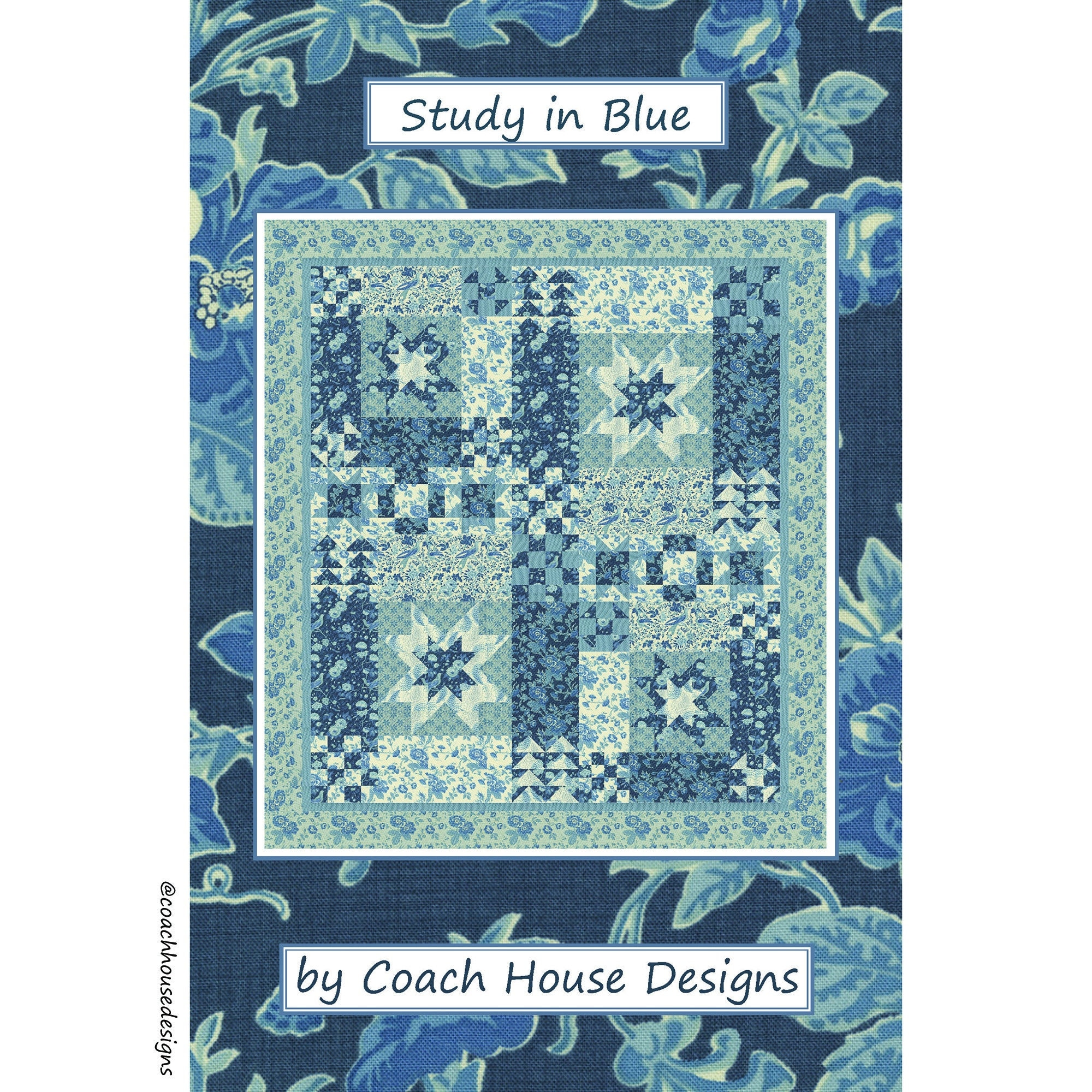 Study in Blue Digital PDF Quilt Pattern by Coach House Designs - Etsy