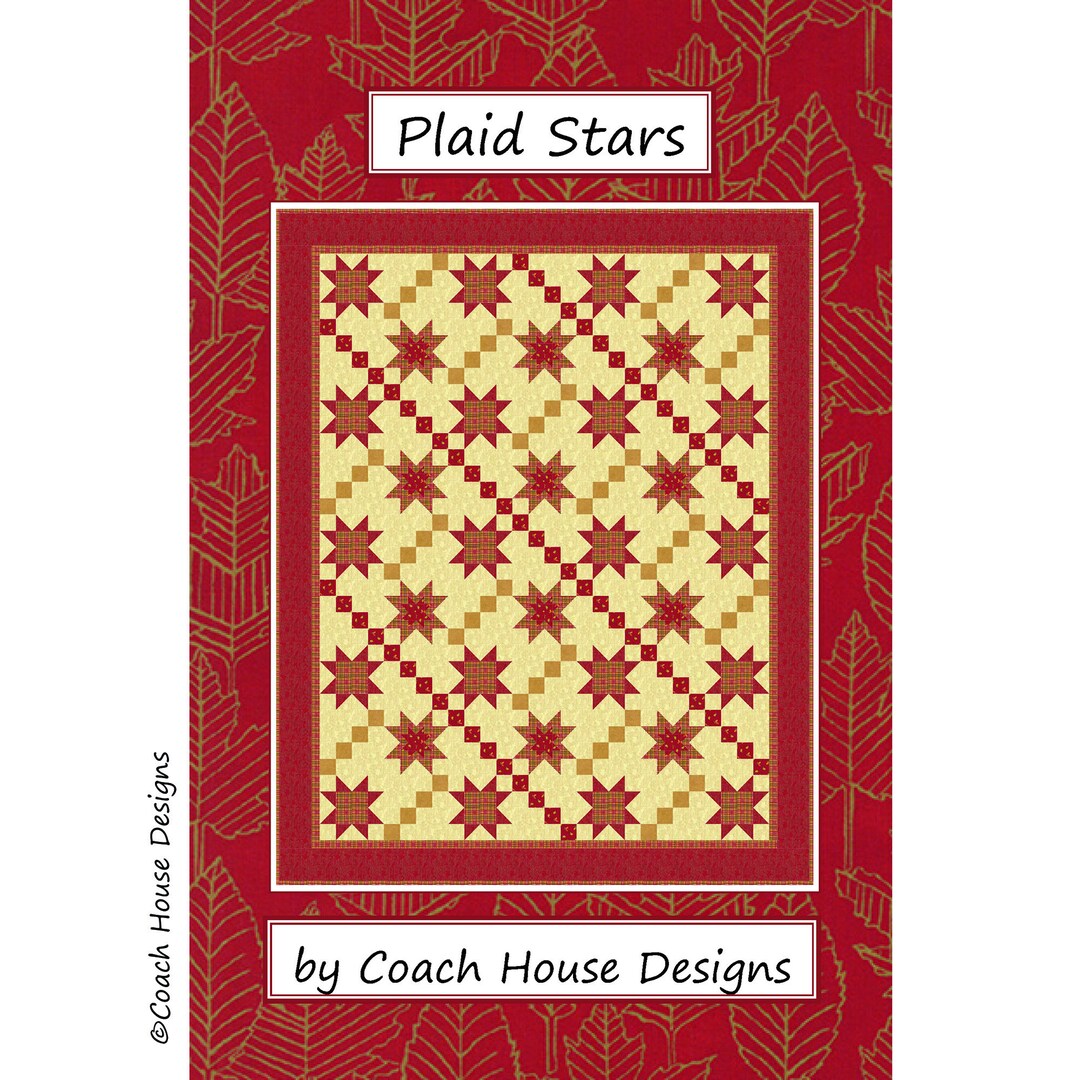 Plaid Stars Digital PDF Quilt Pattern by Coach House Designs - Etsy