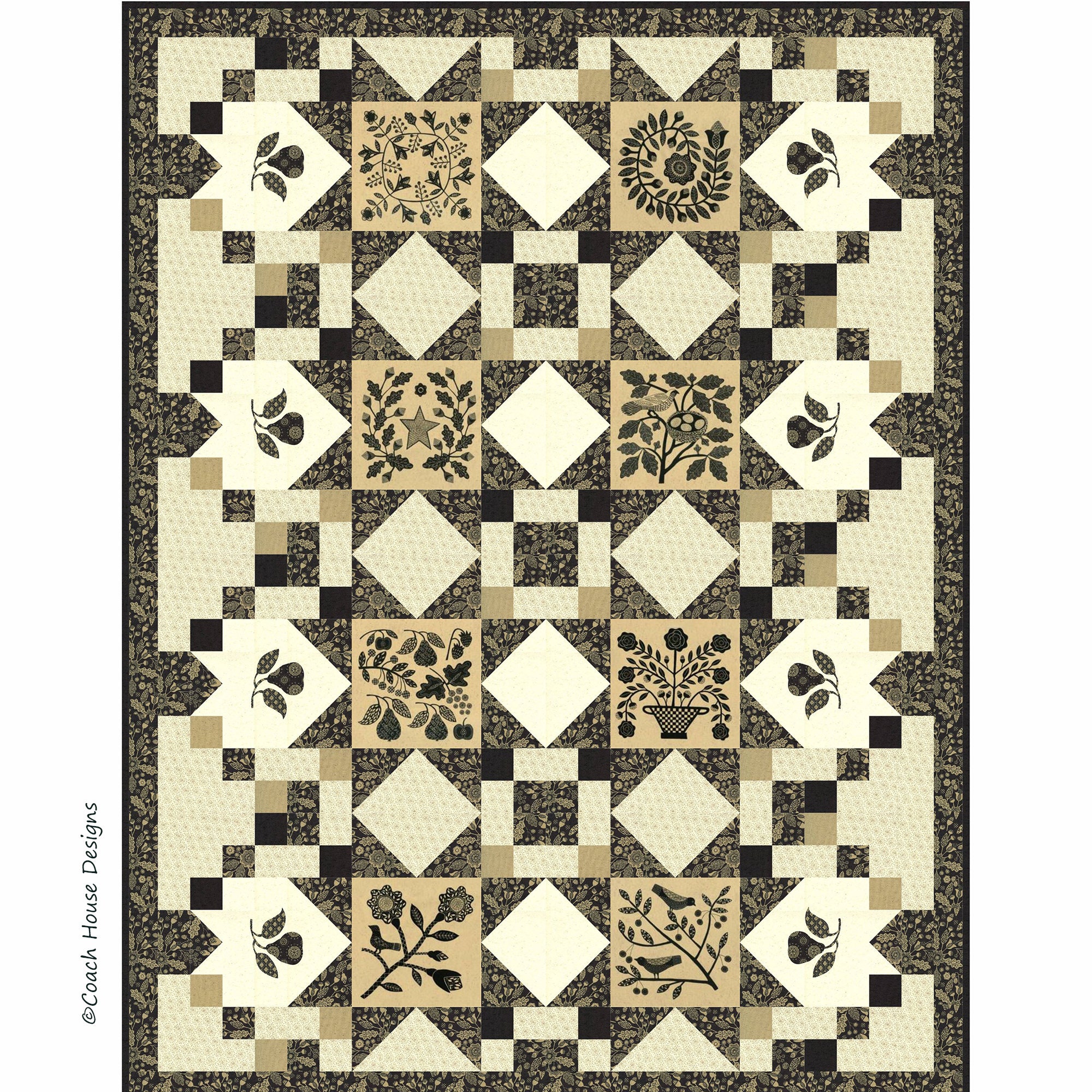 Meet Me in Maryland Digital PDF Quilt Pattern by Coach House Designs - Etsy