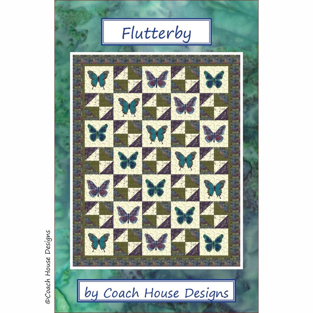 Flutterby Digital PDF Quilt Pattern by Coach House Designs - Etsy