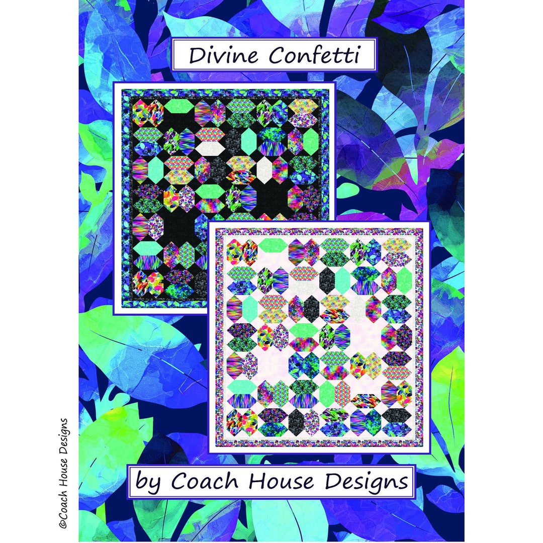 Divine Confetti Digital PDF Quilt Pattern by Coach House Designs - Etsy